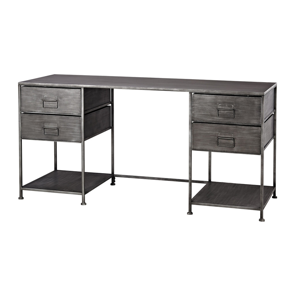 Sterling Gunther Metal Desk (Gray) – EllaModern