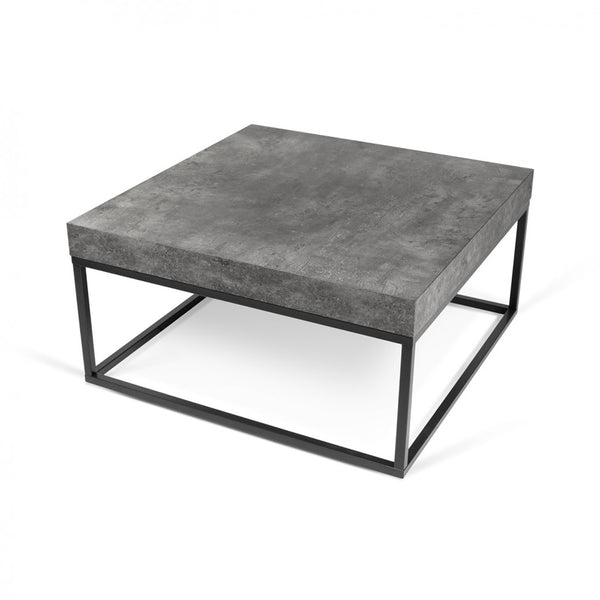 Tema Petra 30X30 Concrete Look Top Black Legs Coffee Table – EllaModern